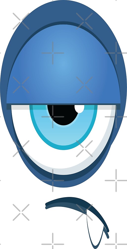 "One Eyed Blue Monster Cute Monsters Sleeping" by ProjectX23 | Redbubble