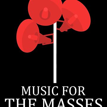 "Music for masses" Sticker for Sale by Salvador46pu | Redbubble