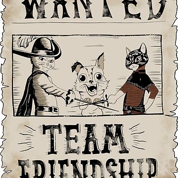 "Team Friendship Wanted Poster" Sticker for Sale by SomeDrawings04 ...