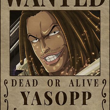 "One Piece Yasopp Bounty Wanted Poster Sniper" Poster for Sale by One ...