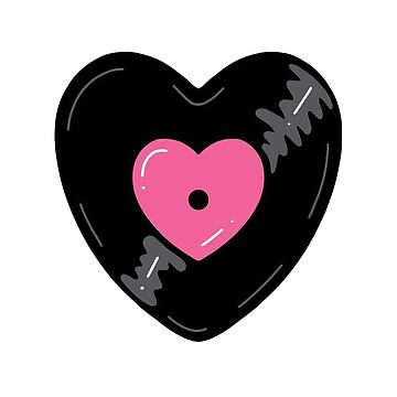 "Heart Vinyl " Sticker for Sale by SaiyanGemini | Redbubble