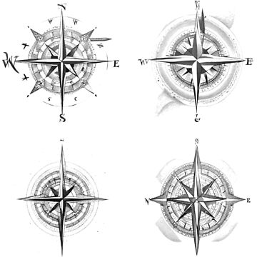 "aviation compass tattoo design sticker" Sticker for Sale by ...