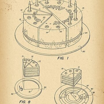 "Patent birthday cake" Journal for Sale by Khokhloma | Redbubble