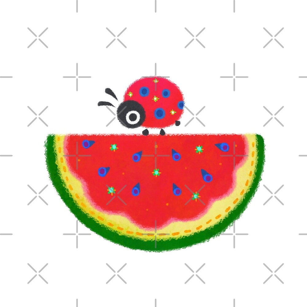 "Watermelon & ladybugs" by pikaole | Redbubble