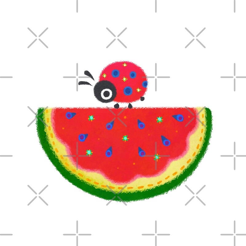 "Watermelon & ladybugs" by pikaole | Redbubble