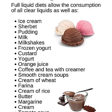"Full Liquid Diet Infographic" Poster for Sale by Caregiverology ...
