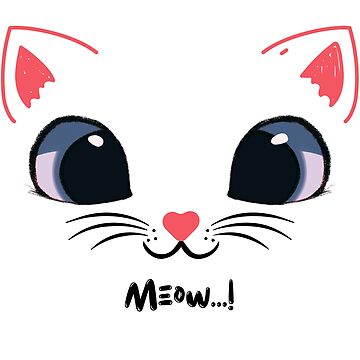 "Meoww ! " Sticker for Sale by jkphuc | Redbubble