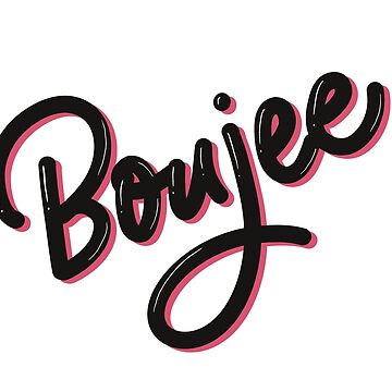 "Boujee - black and pink" Sticker for Sale by kshu | Redbubble