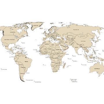 "Neutral World Map" Sticker for Sale by Quoteeble | Redbubble