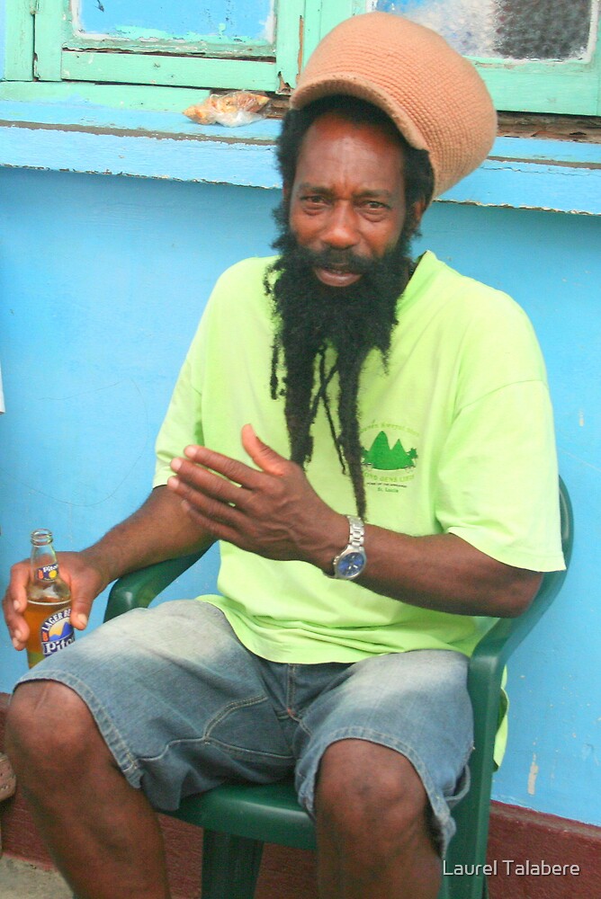 "Rasta Man in St. Lucia" by Laurel Talabere | Redbubble