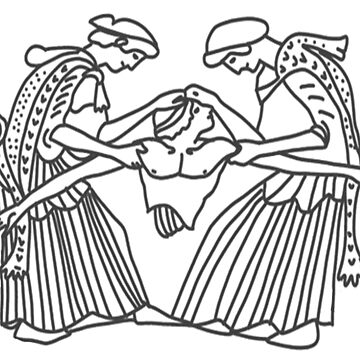 "Death of Pentheus Line Art" Sticker for Sale by TZGSArt | Redbubble