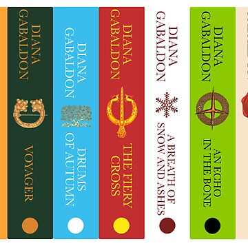"Outlander Book Series 9 Books Collection Kindle Sticker" Sticker for ...