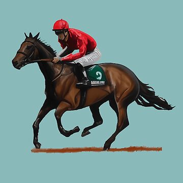 "Rider and Race Horse In Full Gallop" Sticker for Sale by No1Equestrian ...