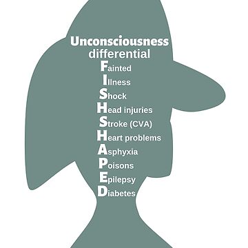 "Unconsciousness Differential Mnemonic: FISH SHAPED" Poster for Sale by ...