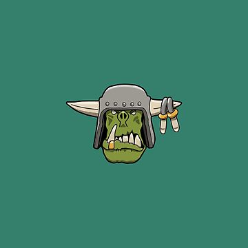 "Green Ork Cartoon" Sticker for Sale by MoasisArt | Redbubble
