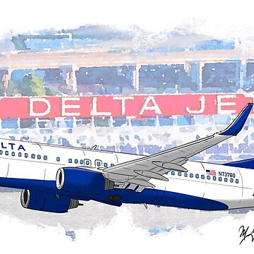 "Fly Delta Jets" Sticker for Sale by Michael Garber | Redbubble
