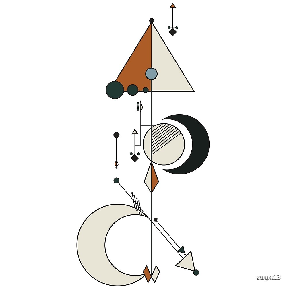 "Geometric Shape Design Sticker" by zwyks13 | Redbubble