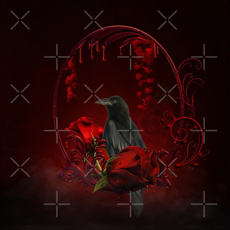 "Wonderful crow with roses" by nicky2342 | Redbubble