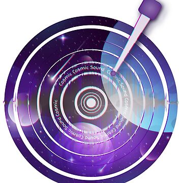 "Sticker with a cosmic sound theme" Sticker for Sale by idrissbiza ...