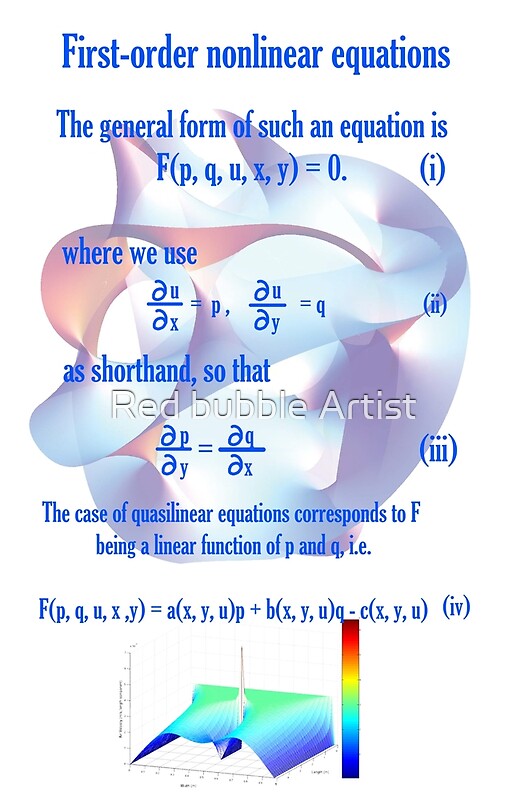 "First Order Non Linear Equation" by Red bubble Artist | Redbubble
