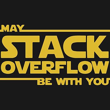 "May stack overflow be with you" Sticker for Sale by designdroplet | Redbubble