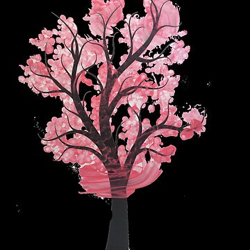 "Japanese sakura tree" Sticker for Sale by Hosastore | Redbubble