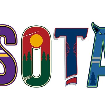 "Minnesota "SOTA" City Design" Sticker for Sale by loholtdesign | Redbubble