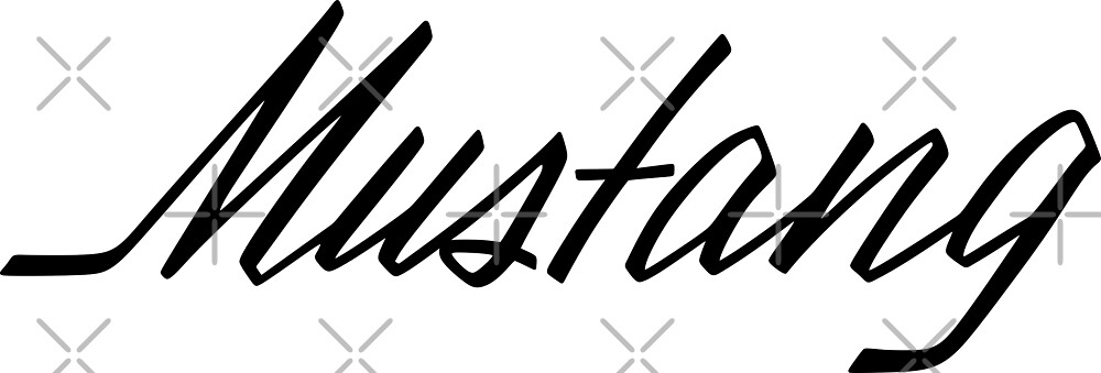 "Mustang Script" by ItsMeRuva | Redbubble