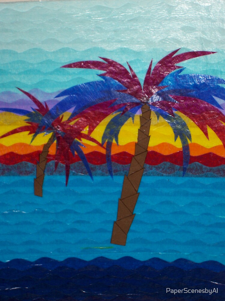 "Tropical Waves 8x10 print Tissue Paper Art from Paper Scenes by Alice ...
