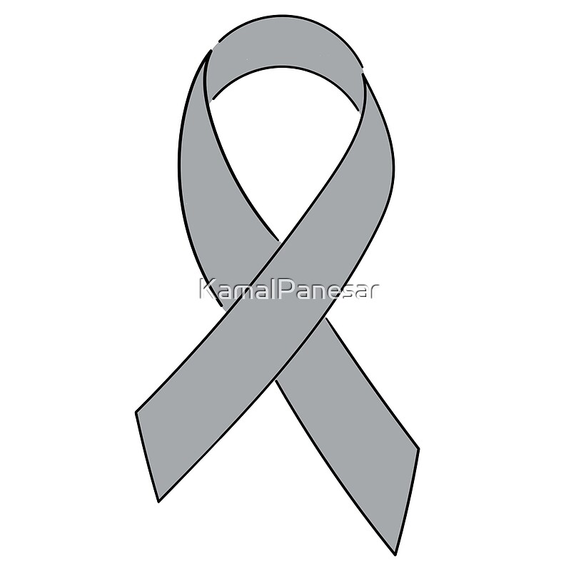"Grey Awareness Ribbon" by KamalPanesar | Redbubble