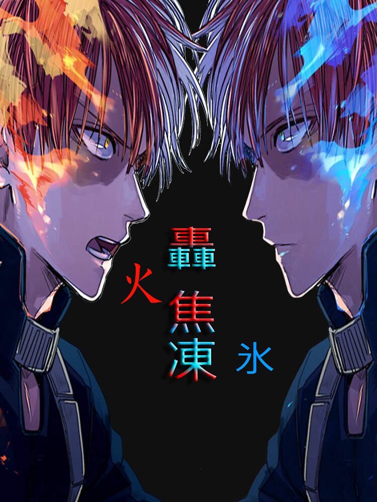 "Boku no hero academia - Shoto Todoroki - ice and fire" T-shirt by ...