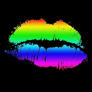"rainbow lips" Sticker for Sale by amandamarquardt | Redbubble