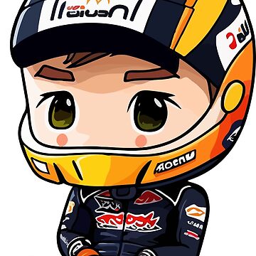 Pegatina con la obra «Fórmula 1 – Max Verstappen Chibi» de Yaiba ...