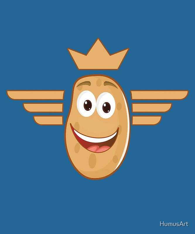 «Potato Flight Crew Wings Crown Pilot» de HumusArt | Redbubble
