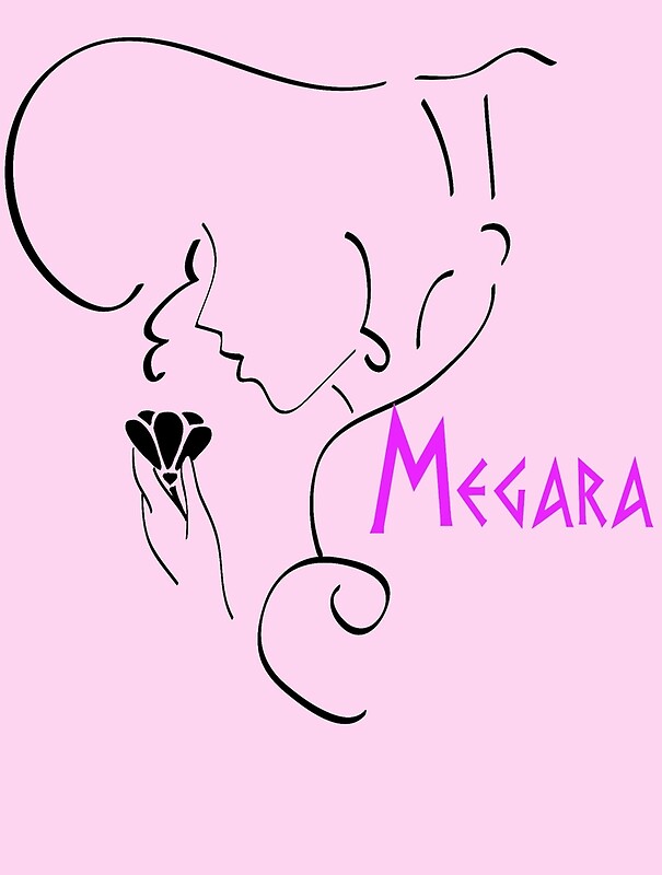 "Megara´s outline in black" by artescultura | Redbubble