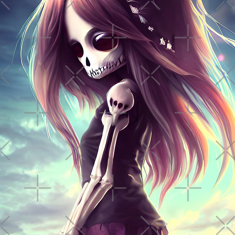 "Cute kawaii skeleton." by SurrealPrint | Redbubble