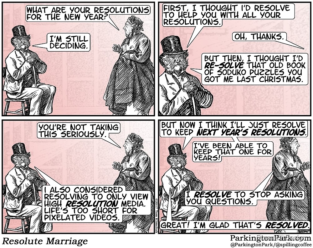 "New Year's Resolution Comic" by SteamBitDesign | Redbubble