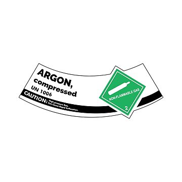 "argon gas, safety matters" Sticker for Sale by Mqyou | Redbubble