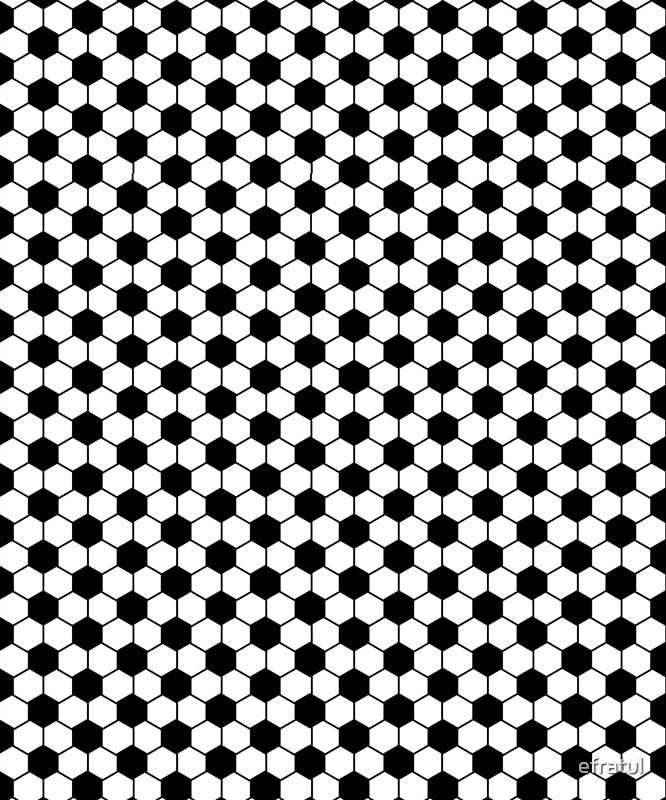 "Football pattern in black and white" by efratul | Redbubble