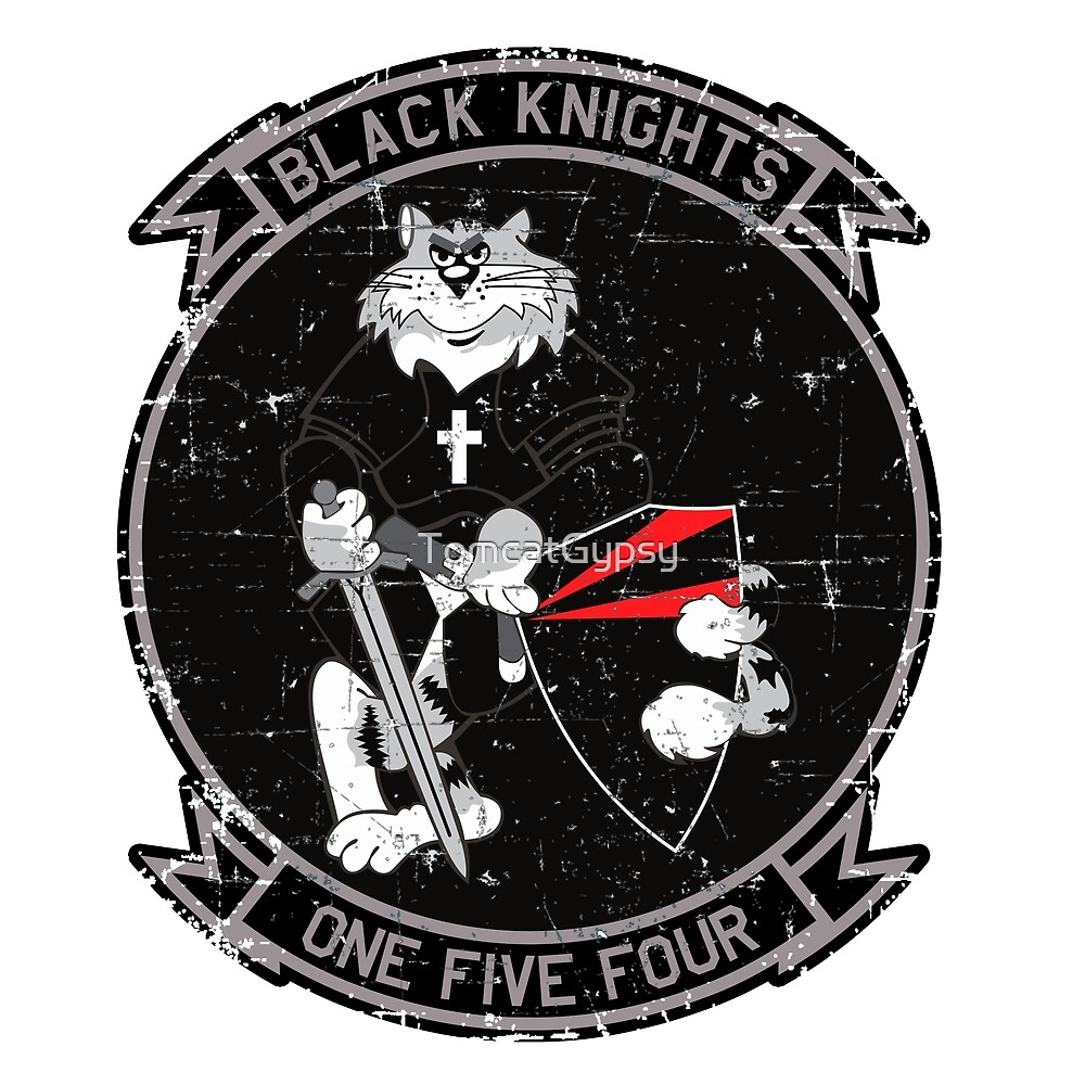 "F-14 Tomcat - Black Knights One Five Four - Grunge Style" by ...