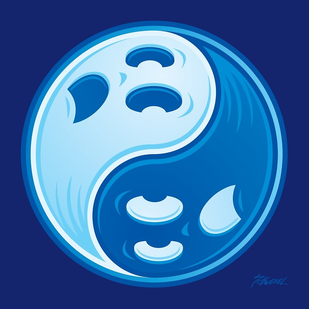 "Ghost Yin Yang Symbol" by fizzgig | Redbubble