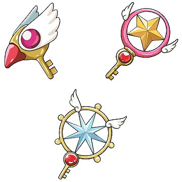 "Cardcaptor Sakura Clow Card Keys" Sticker for Sale by Anime-Trinkets ...