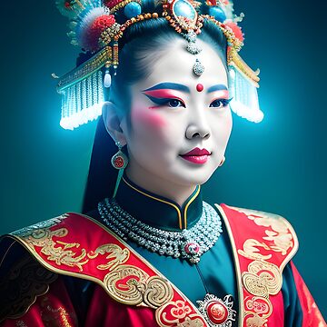 "Peking Opera inspired wusheng" Sticker for Sale by lulu-o-lulu | Redbubble