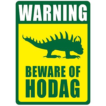 "Warning Beware of Hodag Sign" Sticker for Sale by BlueSkyTheory ...