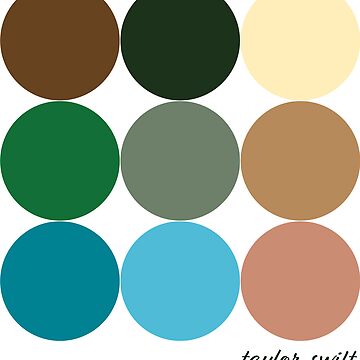 "Taylor Swift Debut Color Palette" Sticker for Sale by hmasondesign ...