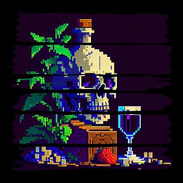 "Skull Pixel Art" Poster for Sale by vladocar | Redbubble