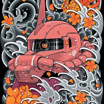 "Zaku Char Tattoo" Sticker for Sale by Snapnfit | Redbubble