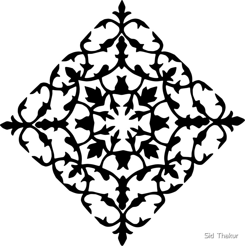"taj mahal engraving - papercut pattern" by Sid Thakur | Redbubble