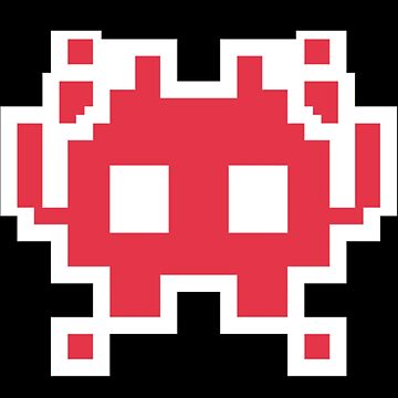 "red virus pixel art.." Sticker for Sale by Bacteria .. | Redbubble