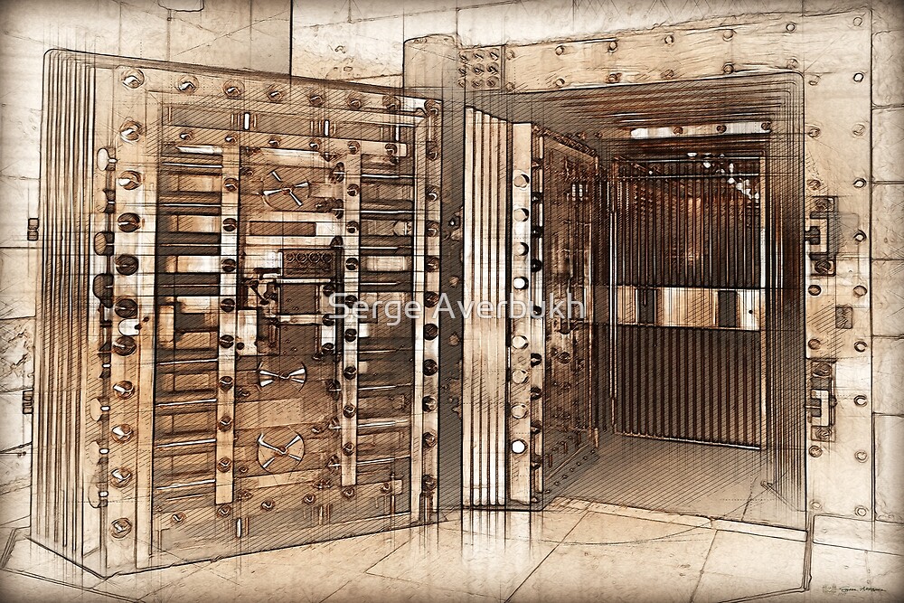 "Vintage Bank Vault Door and Lock No. 2 " by Serge Averbukh | Redbubble